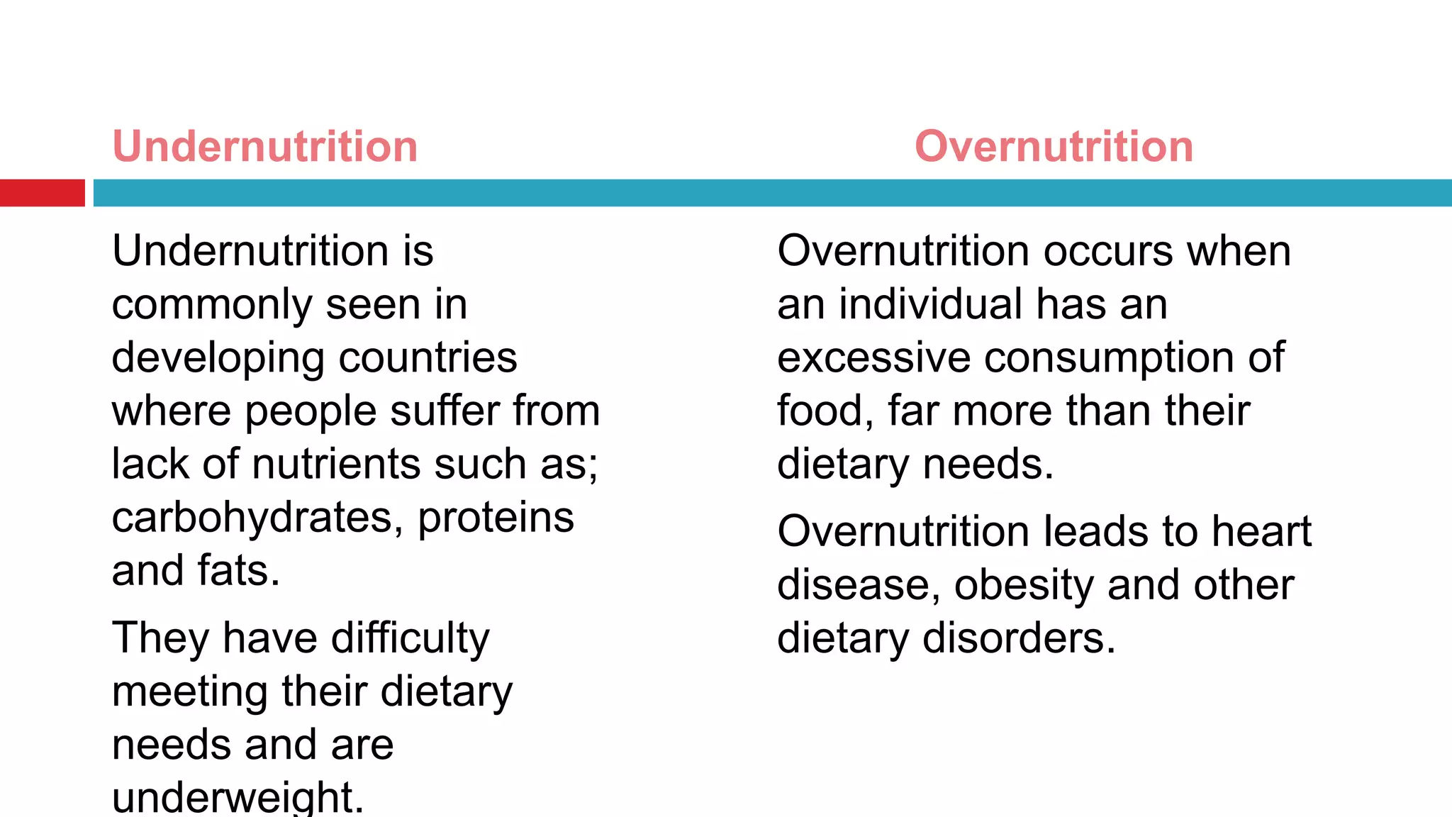 Over and under nutrition 2 | PPTX