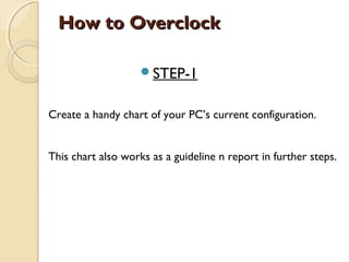 Overclocking | PPT