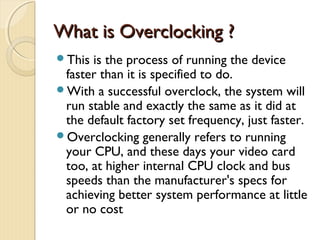 Overclocking | PPT