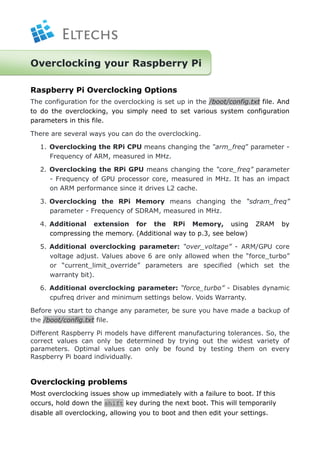 Overclocking Raspberry Pi 3 Ulimate Guide | PDF