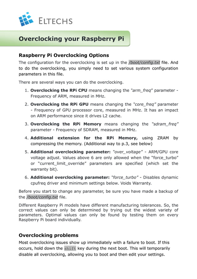 Overclocking Raspberry Pi 3 Ulimate Guide | PDF