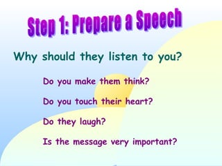 Overcome stage fright and preparation of speech workshop | PPT