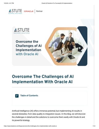 Overcome The Challenges of AI Implementation With Oracle AI.pdf