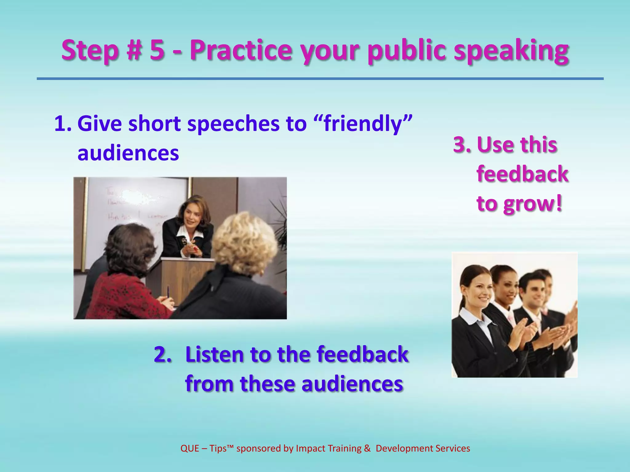 Overcome your fear of public speaking in 5 simple steps | PPT