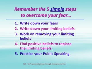 Overcome your fear of public speaking in 5 simple steps | PDF