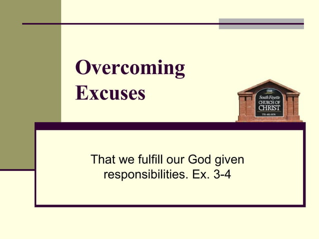 Overcoming Excuses | PPT