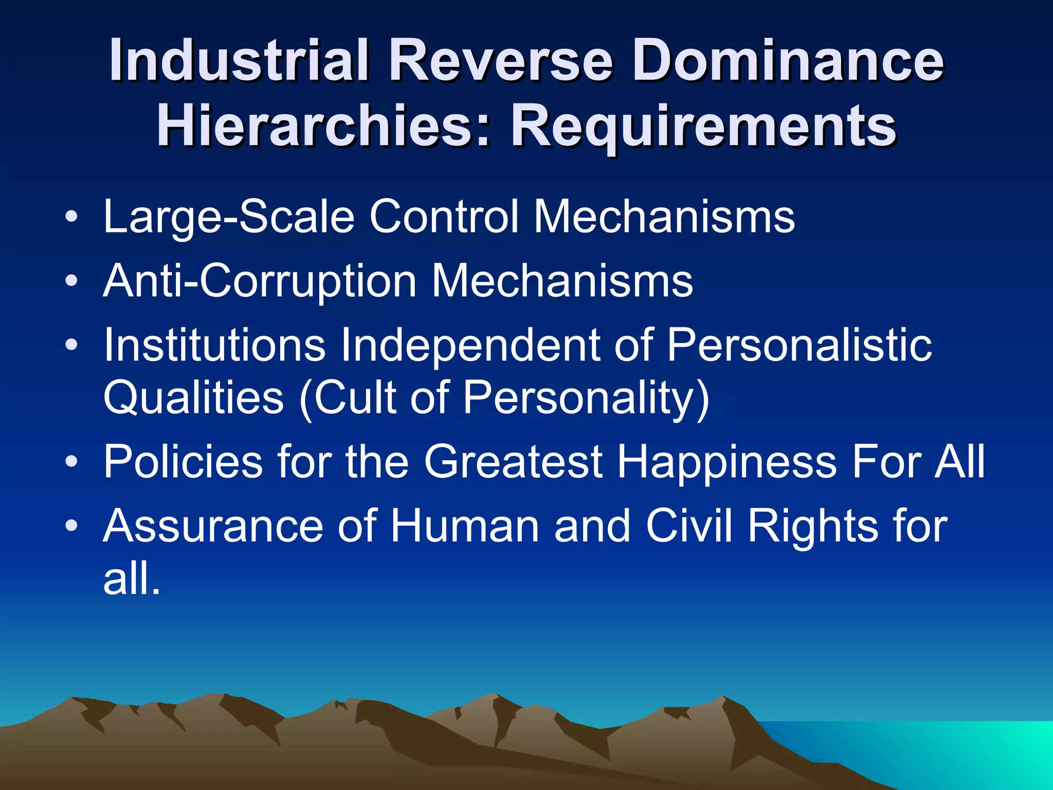 Overcoming Reverse Dominance Hierarchies | PPT