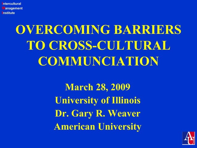 Overcoming barriers crosscultural communication | PPT