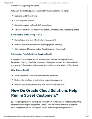 Overcoming Challenges for Rimini Street Customers with Oracle Cloud | PDF