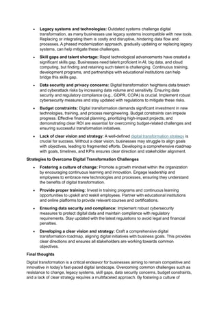Overcoming Challenges In Business Digital Transformation.docx