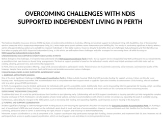 Overcoming Challenges with NDIS Supported Independent Living in Perth.pptx
