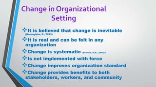 Overcoming change resistance by stakeholders | PPTX