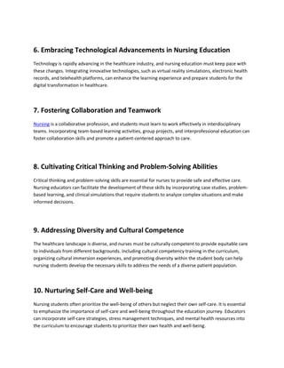 Overcoming Common Challenges in BSc Nursing Education | PDF