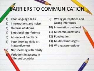 Overcoming communication Barriers | PPTX