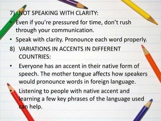 Overcoming communication Barriers | PPTX