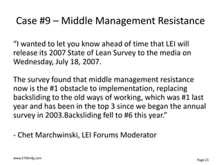 Overcoming distrust in your lean implementation | PPTX | Manufacturing ...