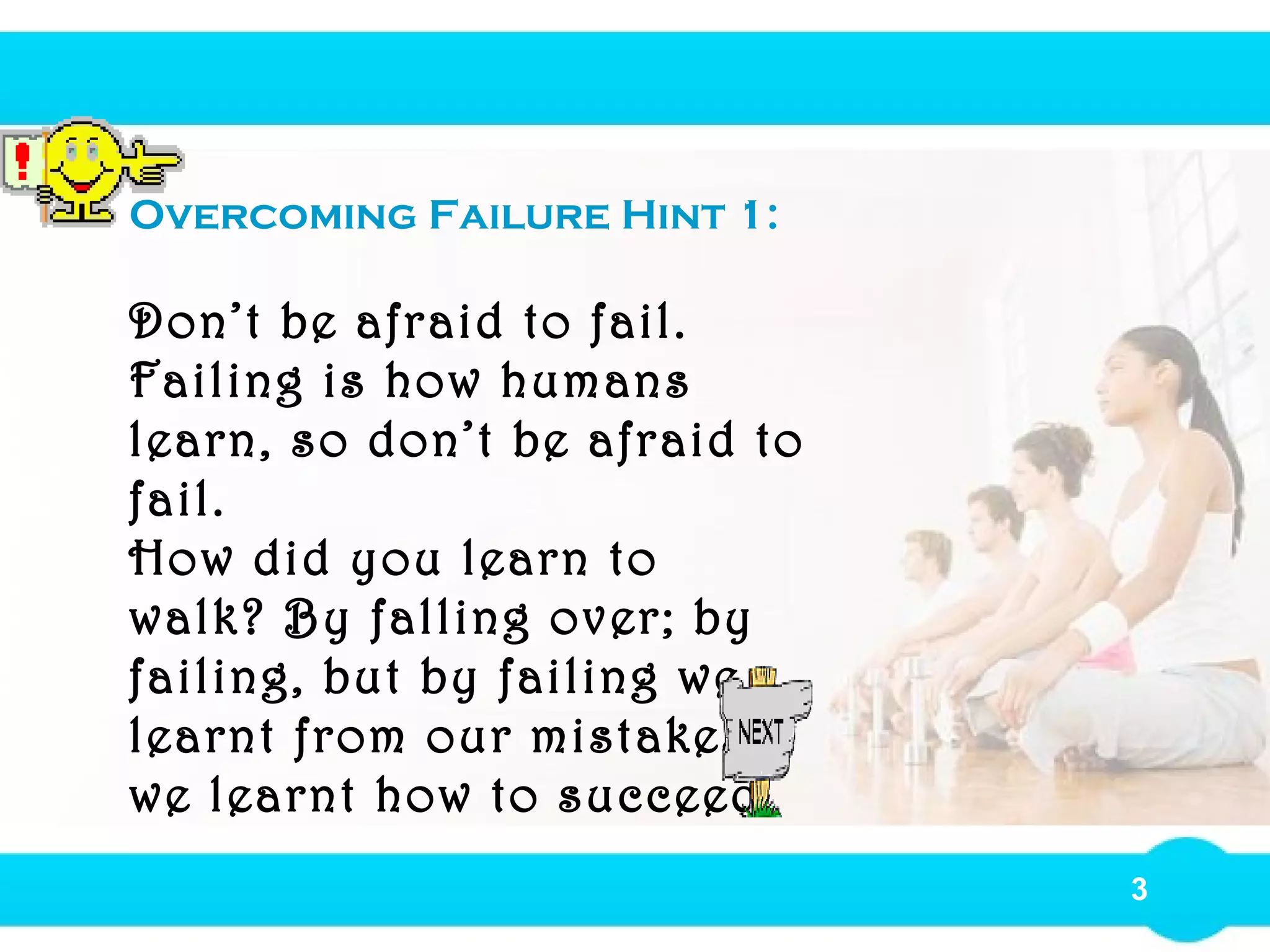 Overcoming failure hints | PPT