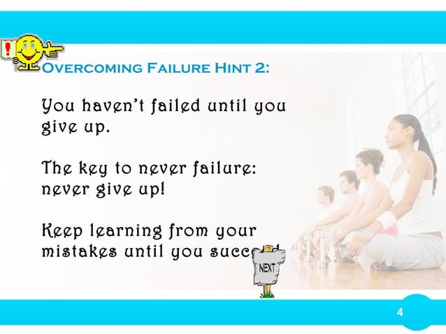 Overcoming failure hints | PPT | Career Advice | Careers