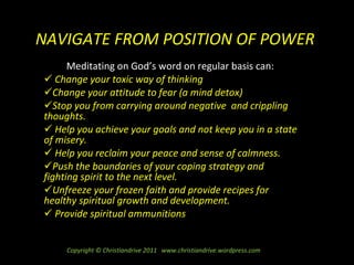Staying Connected with God's Principles: Overcoming FEAR | PPT