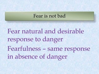 Overcoming negative emotions 3 fear | PPTX