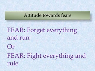 Overcoming negative emotions 3 fear | PPTX