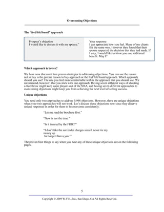 Overcoming Objections | PDF