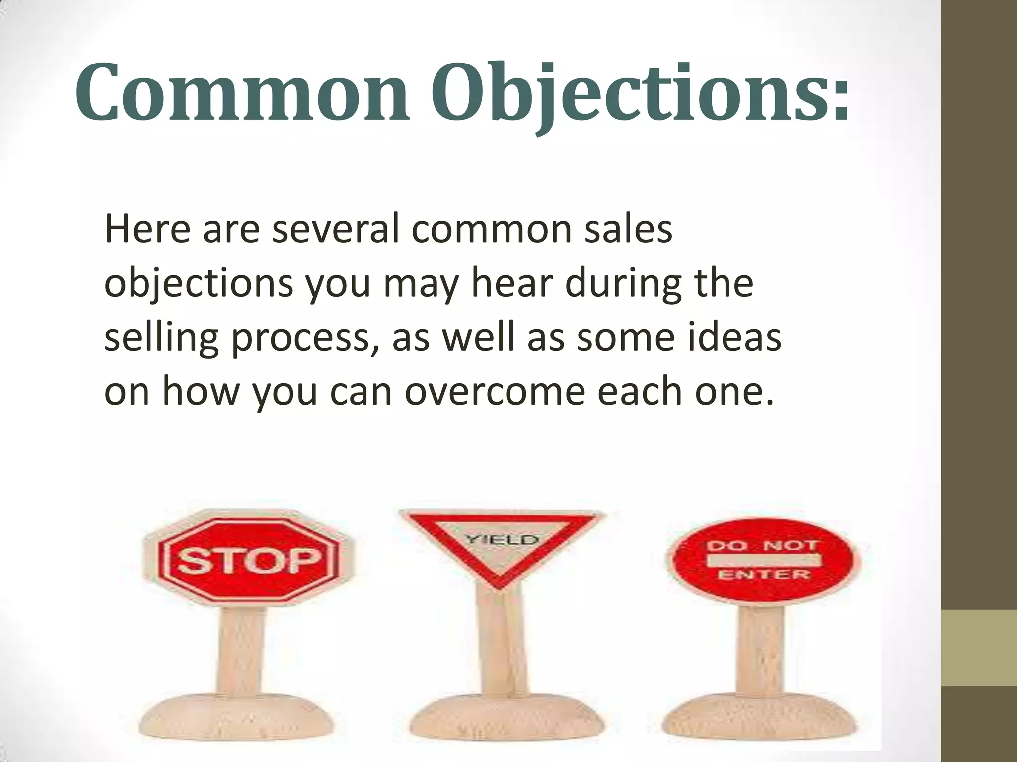 Overcoming objections | PPTX