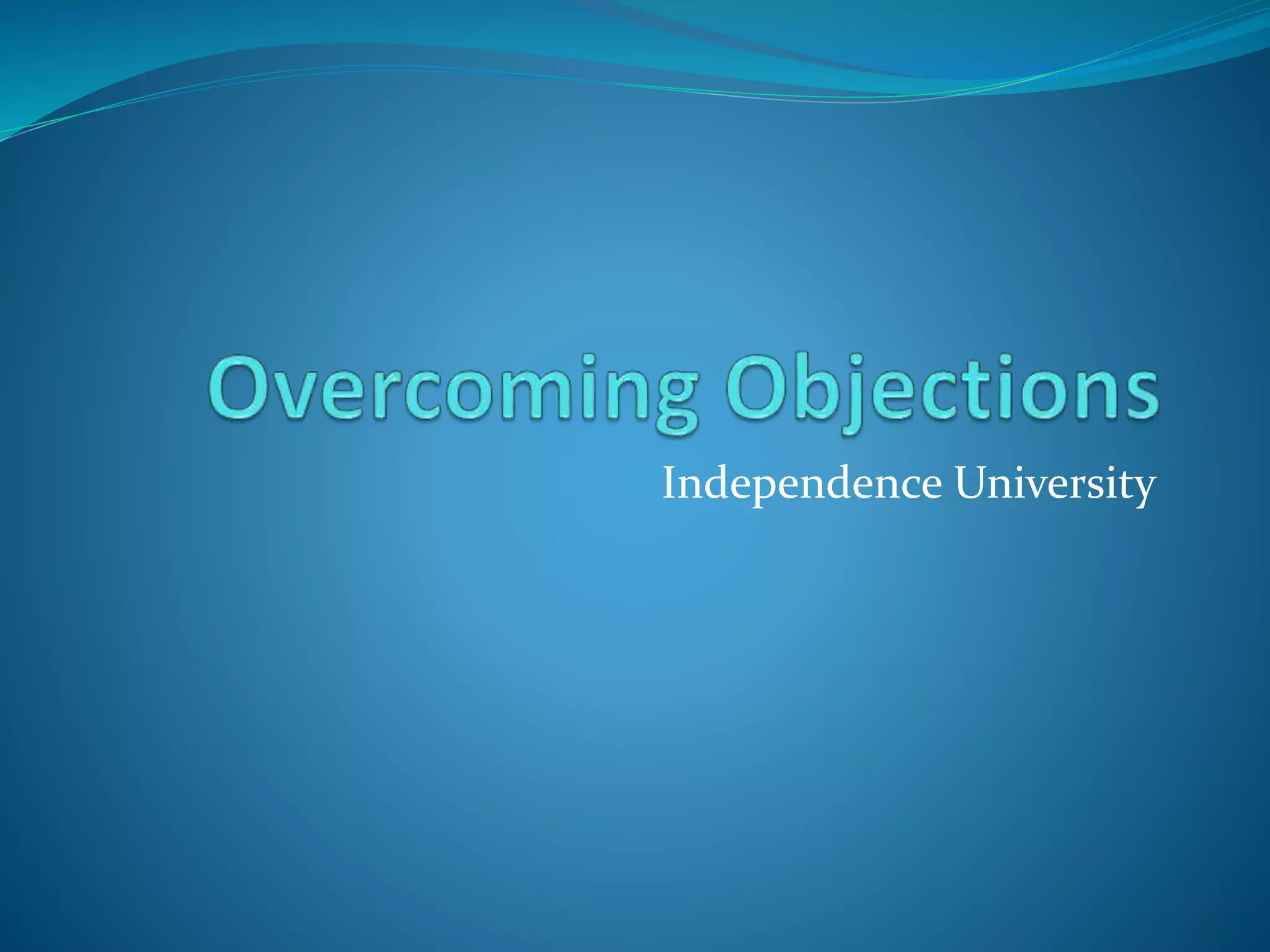 Overcoming objections | PPT