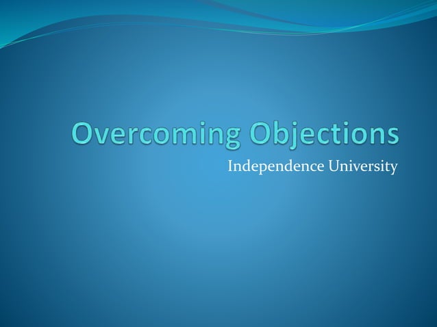 Overcoming objections | PPT