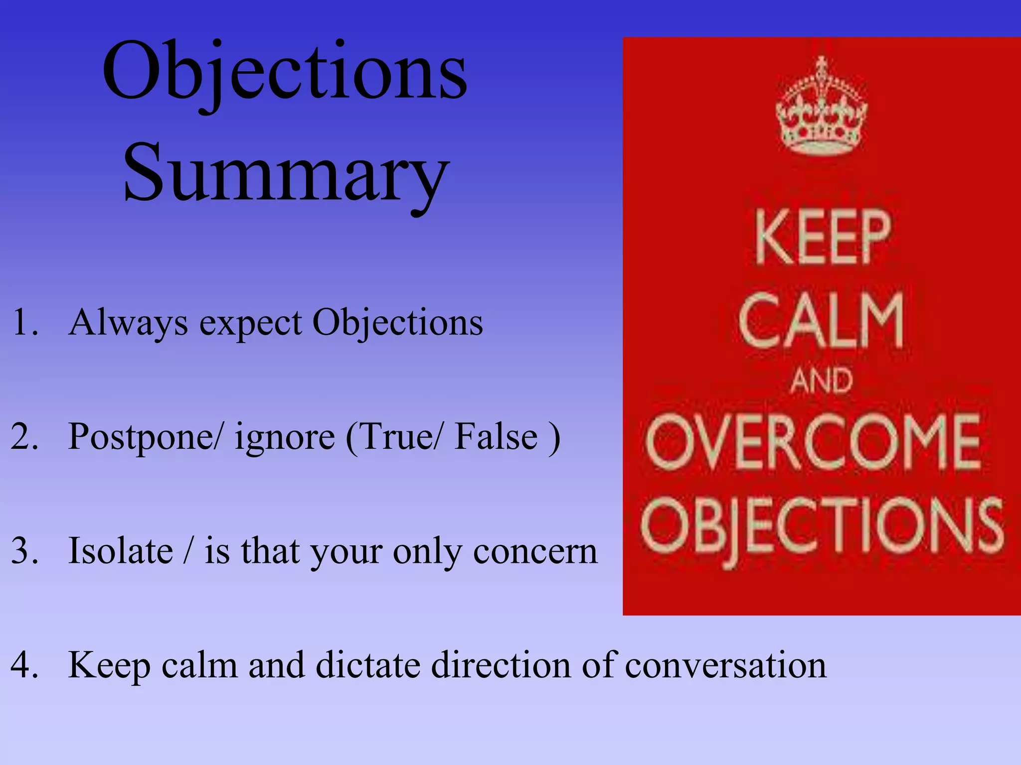 Overcoming objections jim duffy | PPTX