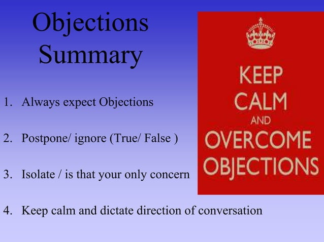 Overcoming objections jim duffy | PPTX