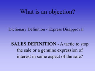 Overcoming objections jim duffy | PPTX