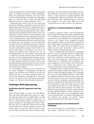 Overcoming obstacles to repurposing for neurodegenerative disease | PDF