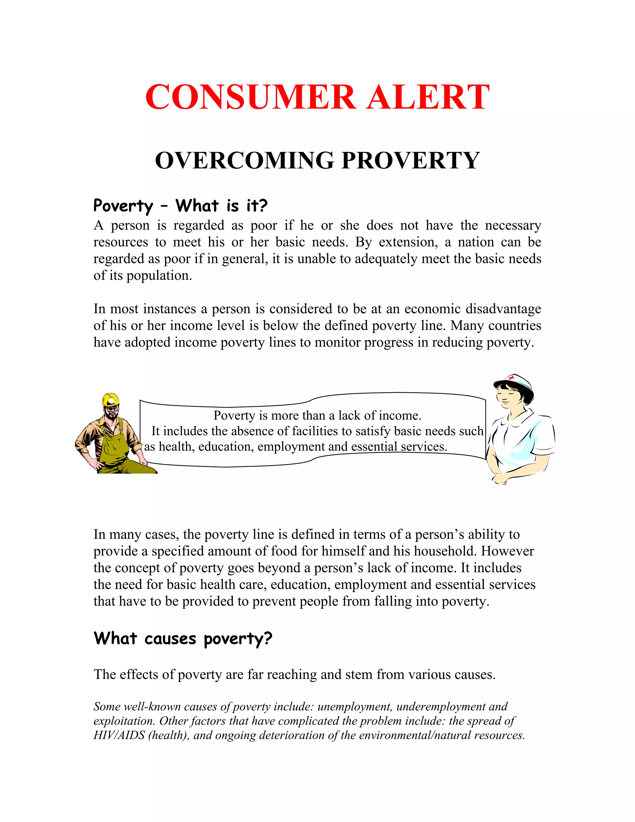 Overcoming Poverty | PDF