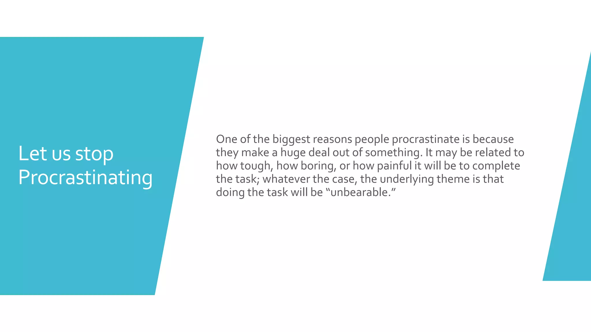 Overcoming procrastination and Importance of Scheduling | PDF