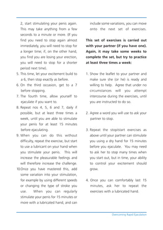 Overcoming rapid ejaculation | PDF