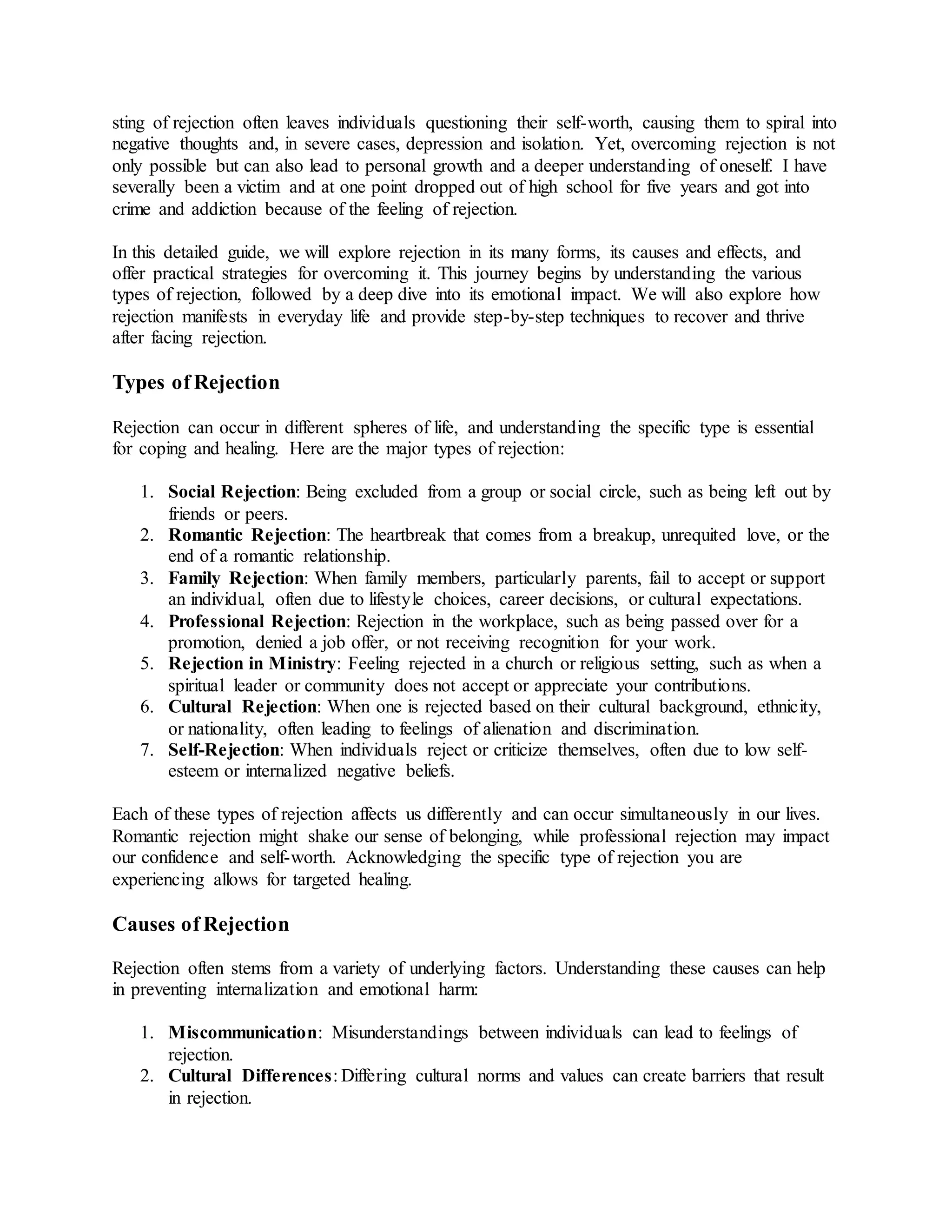 Overcoming Rejection: A Comprehensive Guide to Understanding and ...