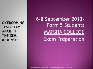 OVERCOMING TEST -EXAM ANXIETY - THE DOS AND DONTS.pdf