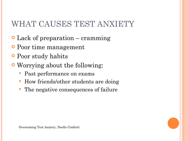 Overcoming test anxiety | PPT