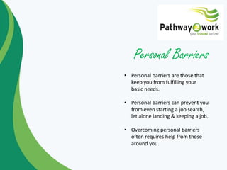Overcoming the Barriers to Employment, Employability | PPTX