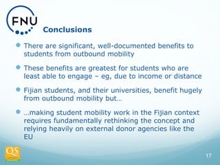 Overcoming the challenge of outbound student mobility: lessons from the ...