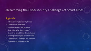 Overcoming the cybersecurity challenges of smart cities | PDF