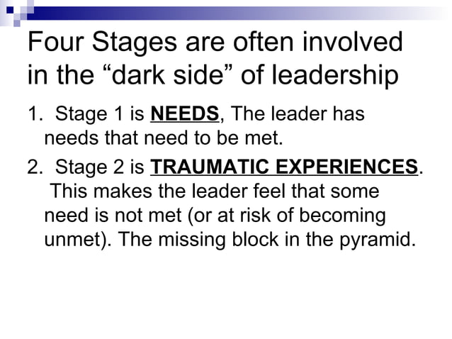 Overcoming the Dark Side of Leadership | PPT | Mental Health | Diseases ...