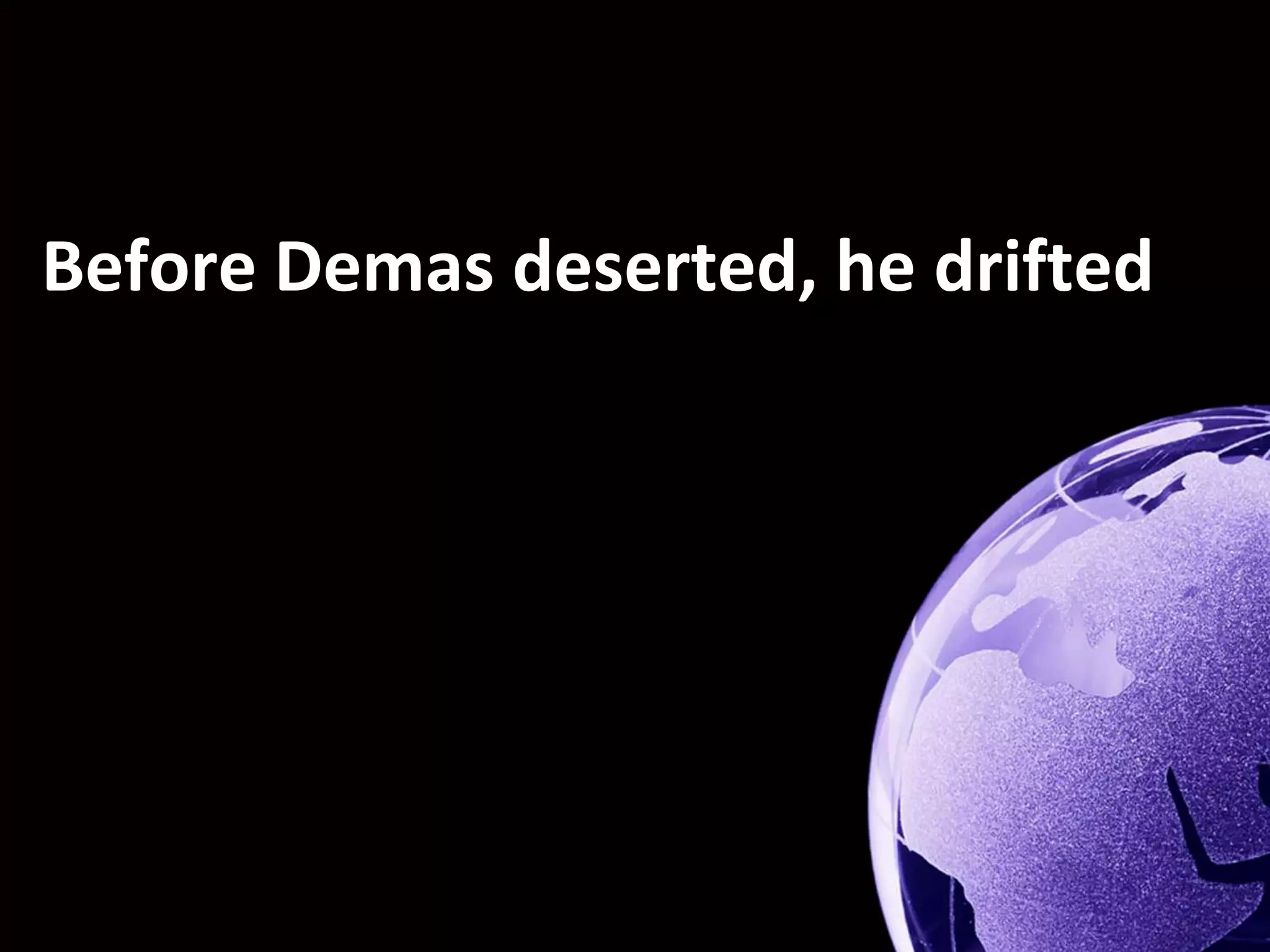 Overcoming threat worldliness | PPT