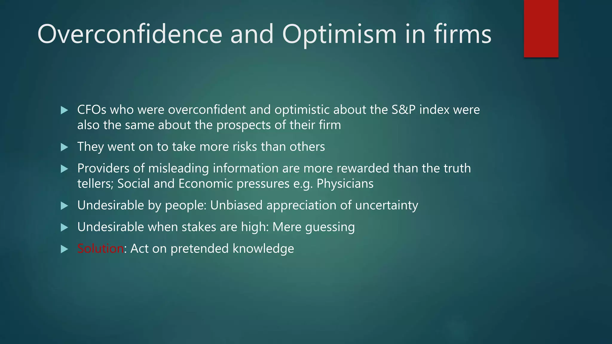 Overconfidence | PPTX