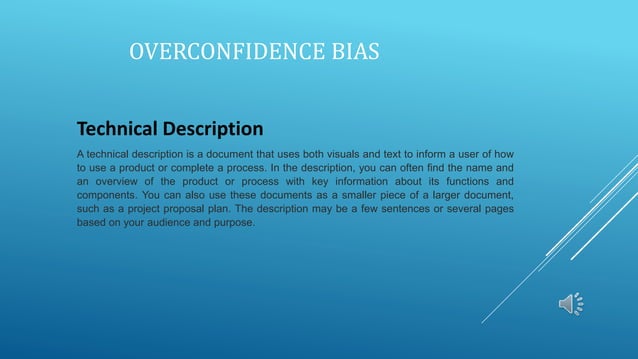 Overconfidence Bias With Audio.pptx | Personal Investing | Personal Finance