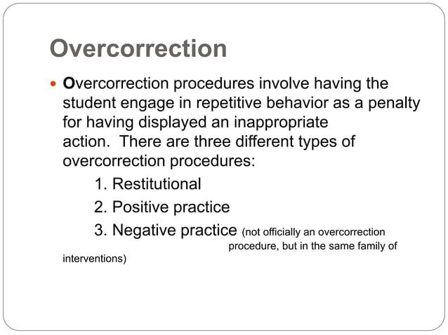Overcorrection | PPTX