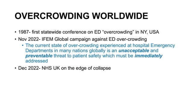 overcrowding in ED 27012023_dr m [Auto-saved] (1).pdf | First Aid ...