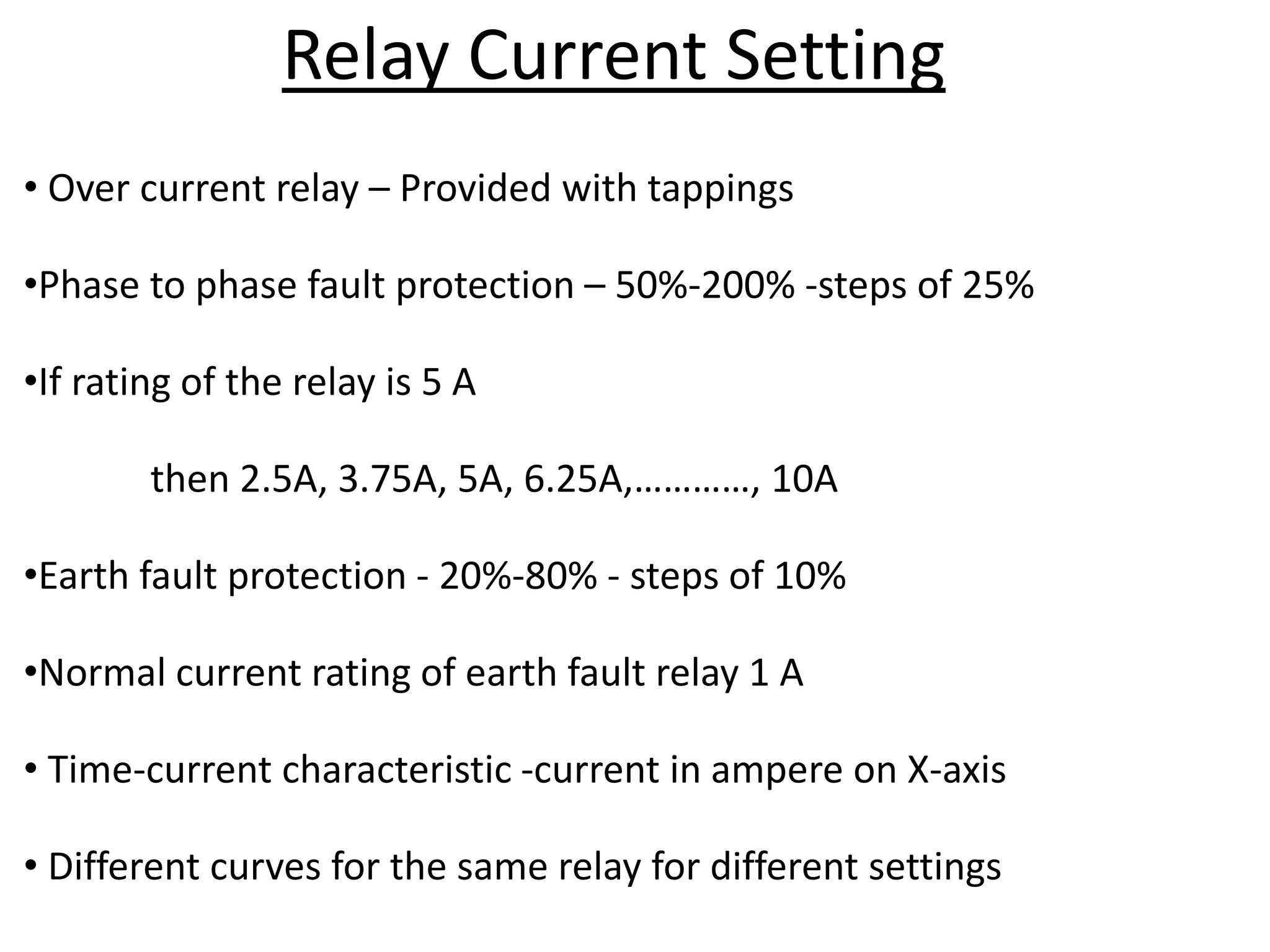 Over current Relays | PPTX