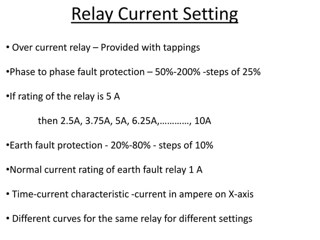 Over current Relays | PPTX